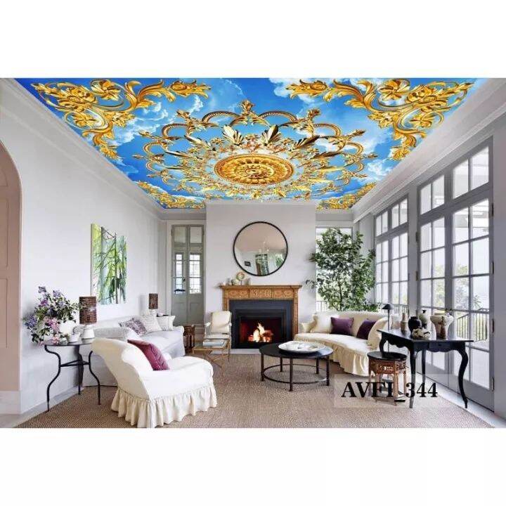 Wallpaper 3D Wallpaper Custom Wallpaper atap langit plafon | Lazada ...