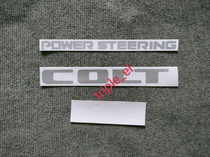 STICKER STIKER STRIPING TULISAN POWER STEERING COLT CYCLONE L300 ...