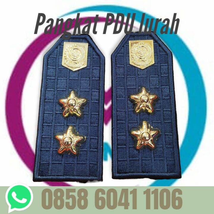 PANGKAT PDH LURAH / CAMAT TERBARU LOGO KEMENDAGRI DASAR KAIN LIS BORDIR ...