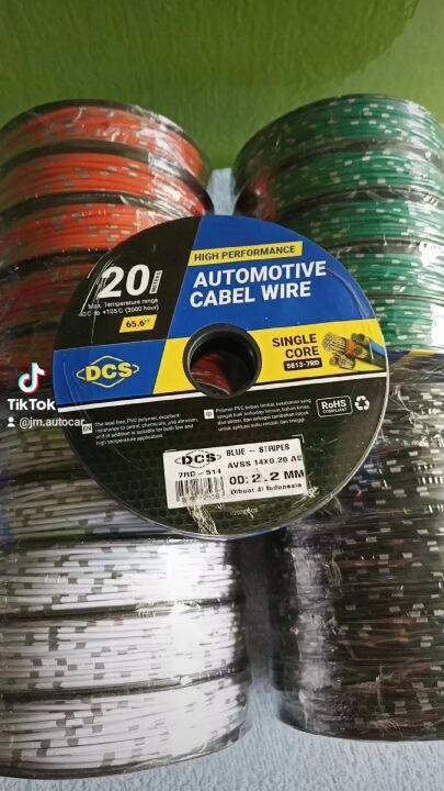 Wayar / Kabel Lampu Bintik DCS 0.85mm x 20m, untuk instalasi ...