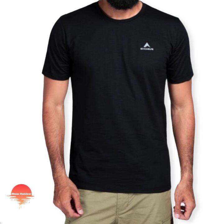 Kaos Pendek Eiger REACTION HITAM | Lazada Indonesia