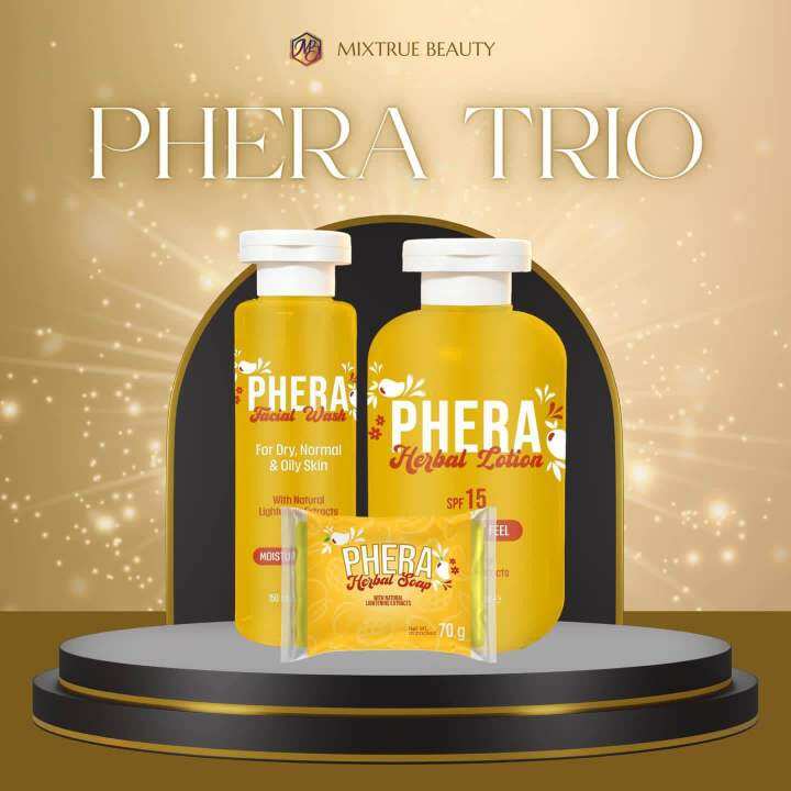 PHERA HERBAL TRIO BEST DEAL MIXTRUE BEAUTY (3 phera soap,1 lotion,1 ...