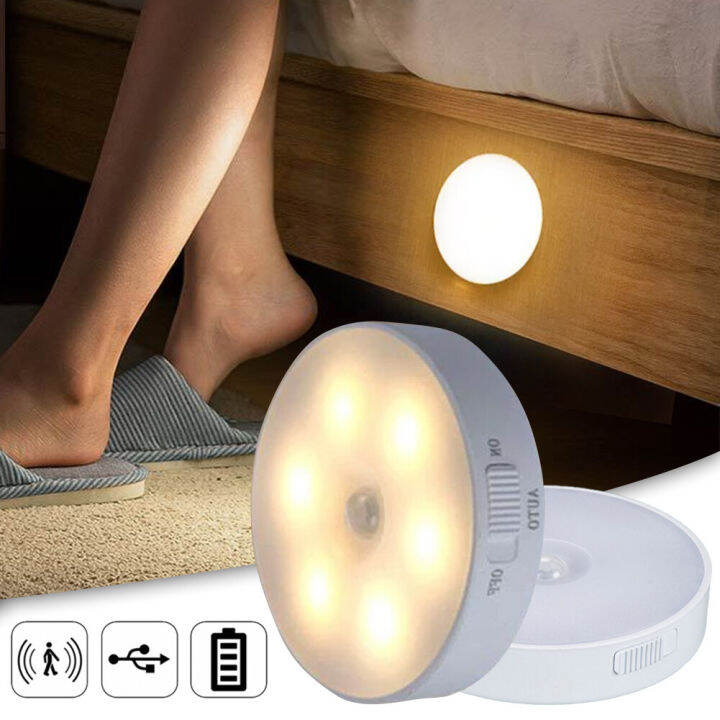 Arkady Motion Sensor Lights, 6 LEDs PIR Motion Sensor Night Light Auto ...