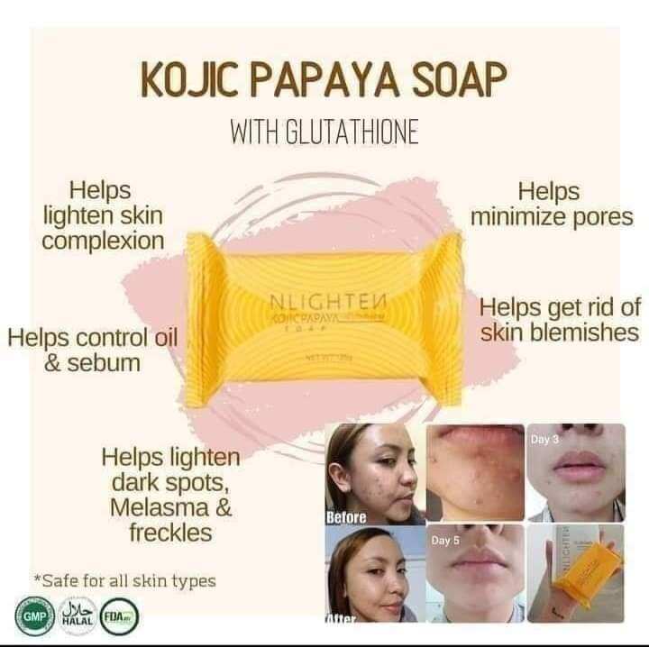 Nlighten Kojic Paoaya WITH Glutathione Soap | Lazada PH