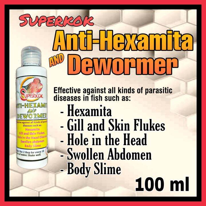 100ml Superkok Anti-Hexamita and Dewormer for Flowerhorn Fish and other ...