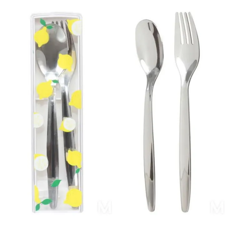 FRUIT DESIGN CUTLERY SET LEMON, STRAWBERRY OR AVOCADO by Miniso | Lazada PH