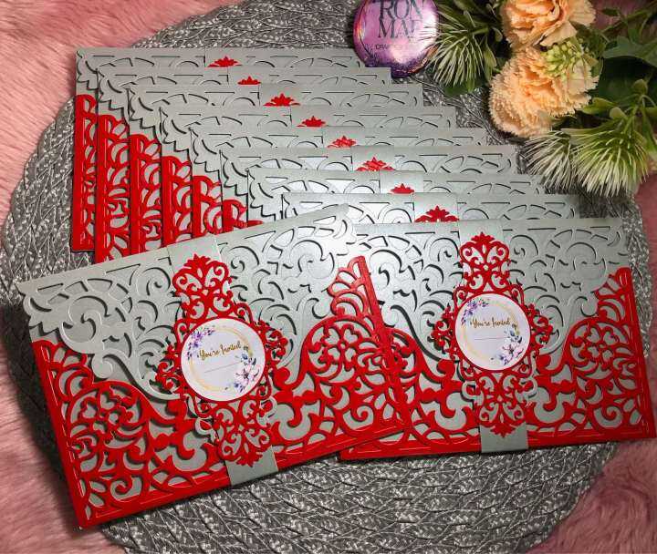 RonMae ️🦋💜Bifold/Flap Design 5”x7” LaserCut Invitation for Weddings ...