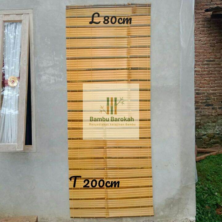 Tirai keray wide bambu gulung pintu dan pemisah ruangan ukuran ...