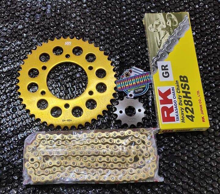 SSS ALLOY CHAIN SET WITH RK CHAIN SNIPER150/155 TFX,FZ 14/43-44-45 428 ...