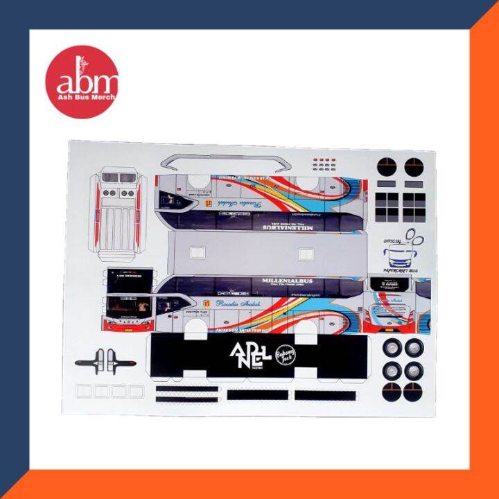 pola paper bus miniatur bus miniatur bis rosalia indah | Lazada Indonesia