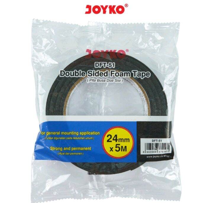 DOUBLE TAPE JOYKO BUSA DFT51 , DOUBLE SIDED FOAM TAPE JOYKO | Lazada Indonesia