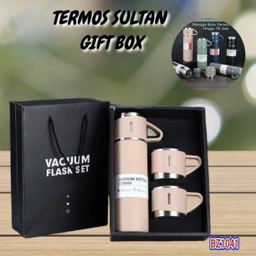 Termos Set Botol Vacuum Flask Travel Vacuum Set Box Gift Termos Set ...