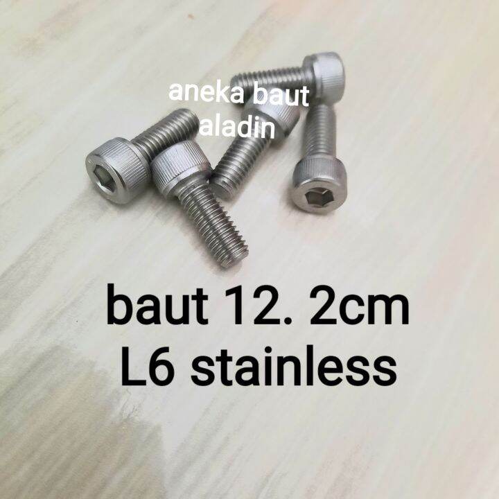 baut 12. 2cm L6 isi 5pcs stainless | Lazada Indonesia
