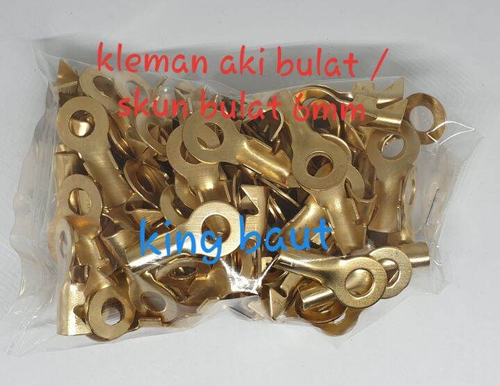 (paket 100pcs) kleman aki bulat 6mm (baut 10) | Lazada Indonesia