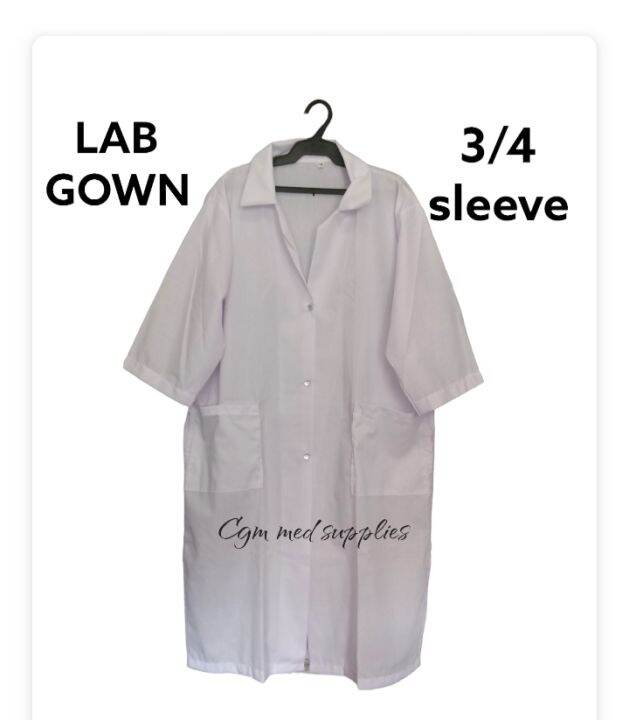 LAB GOWN ADULT 3/4 SLEEVE | Lazada PH