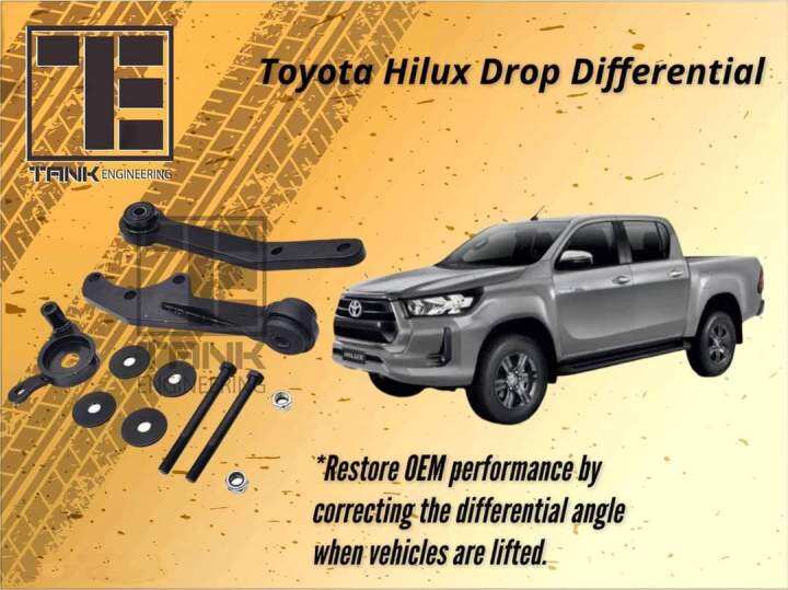 Drop Differential Kit Hilux Revo Vigo Dmax Navara NP300 Ranger T6 T7 Fj ...