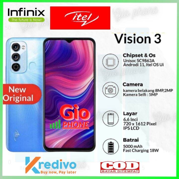Infinix itel Vision 3 & viaion 3 plus Garansi resmi 1tahun | Lazada ...