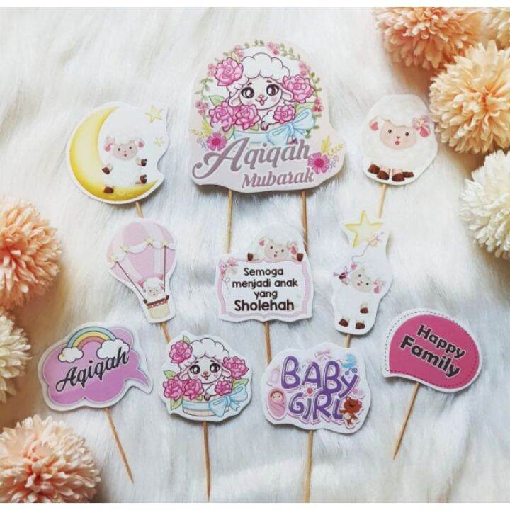 cake topper toper hiasan tusukan kue cake nasi tumpeng ulang tahun ...