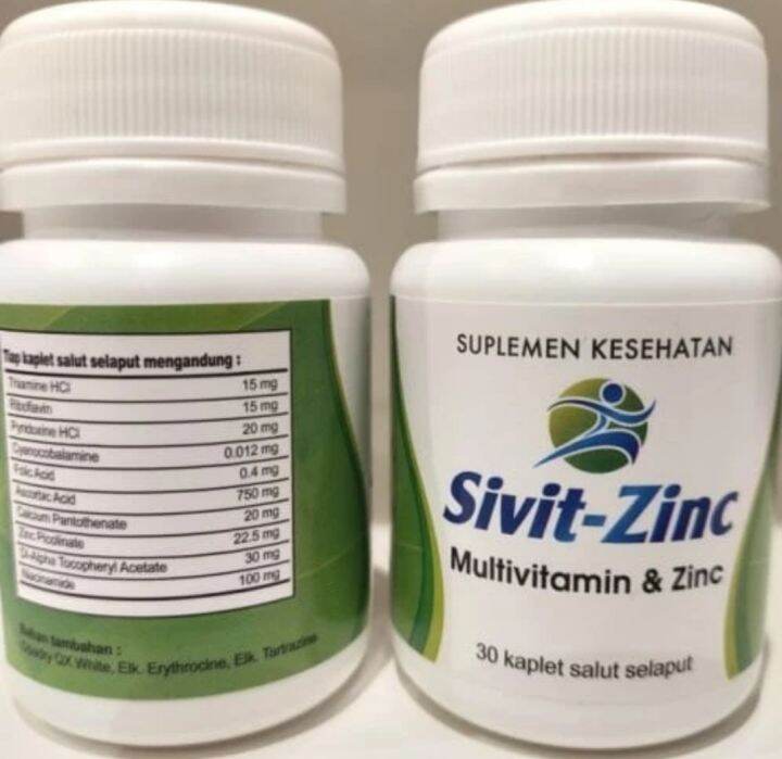 SIVIT ZINC, vitamin C 750 mg, vitamin E, zink, folic acid, isi 30 tablet | Lazada Indonesia