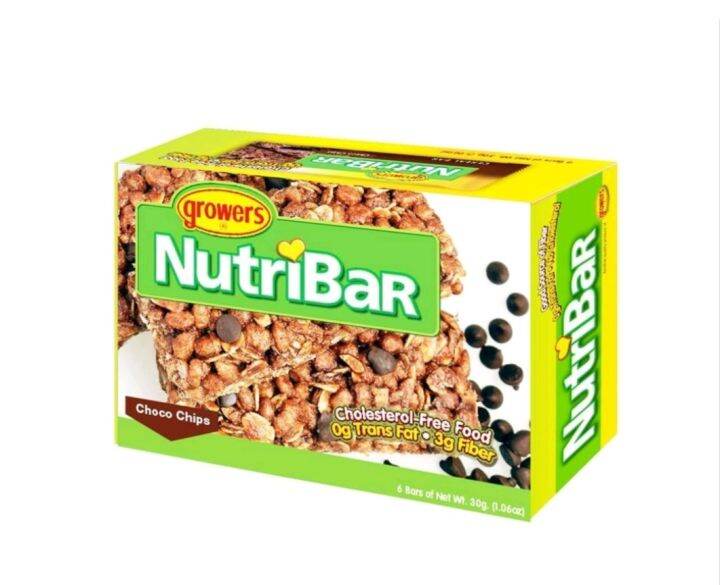 Growers Nutribar Choco Chips Cereal Bar (6bars x 30g) | Lazada PH