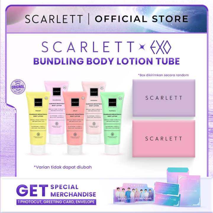 Scarlett Whitening x EXO Bundling Body Lotion Tube | Lazada Indonesia