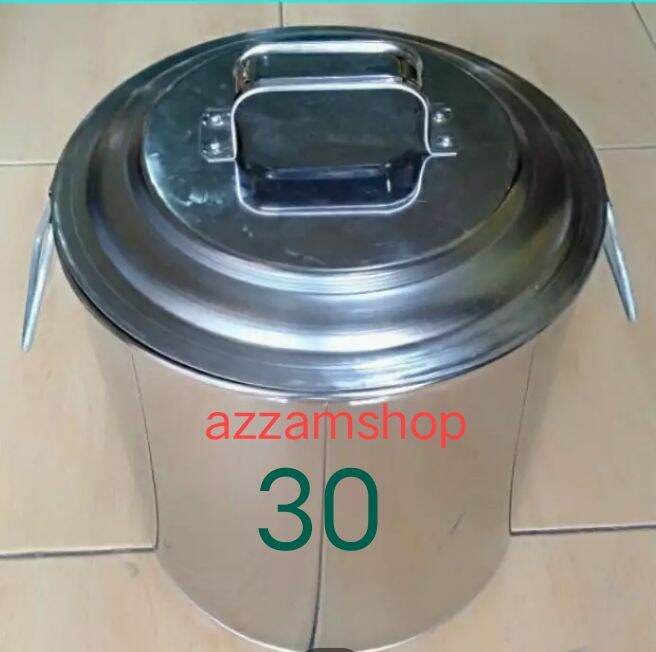 panci stainlis ukuran 30 cm/oblong/tong air/dandang /panci air/tong ...