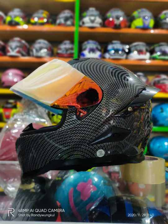 HELM SNAIL FFS1 KARBON PAKET GANTENG | Lazada Indonesia