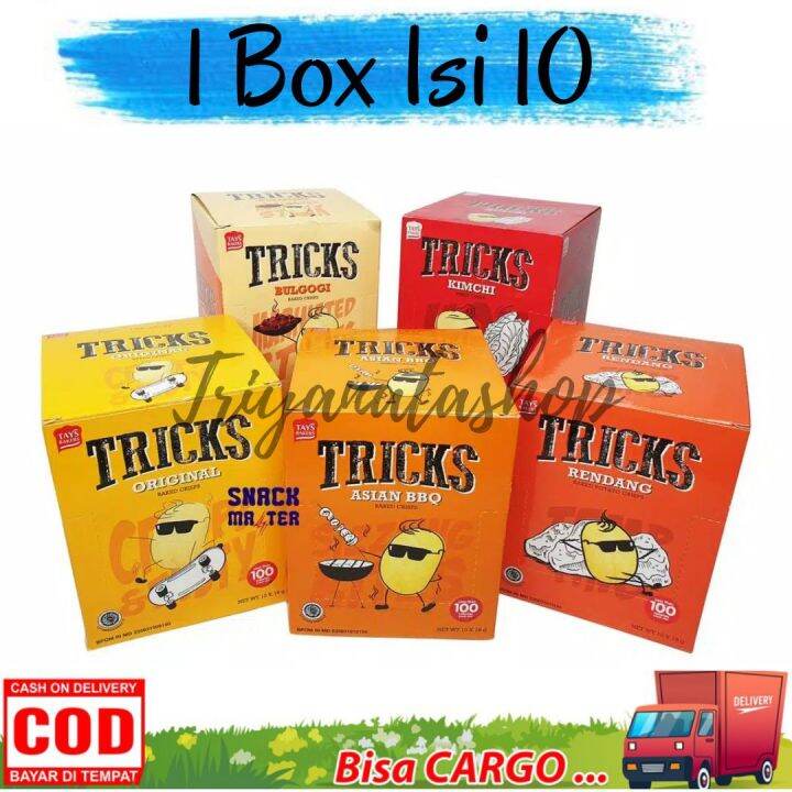 Tricks Biskuit Kentang Potato Baked Chips - Netto 10 pc x 20gr - Snack ...