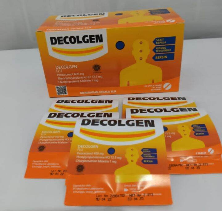 DECOLGEN Obat Pereda Gejala Flu (beli 5 atau 1 box isi 25) | Lazada ...