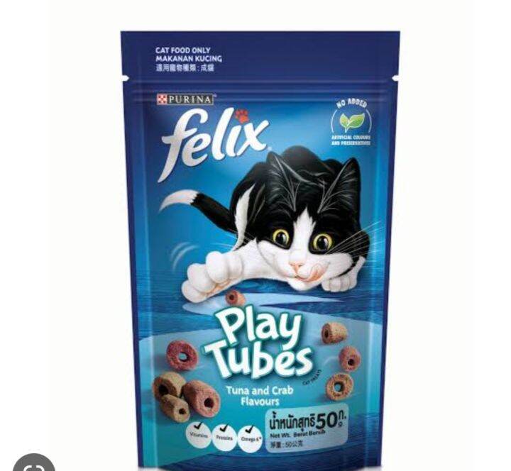 ขนมแมว Felix Play Tube รสทูน่า ปู | Lazada.co.th