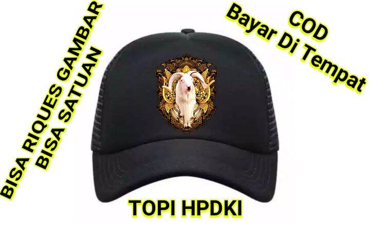 Topi domba adu//Topi Hpdki//Topi Domba Garut//Topi logo domba//Topi ...