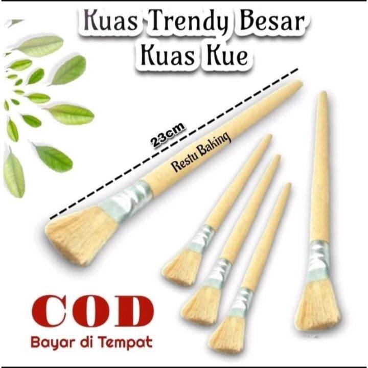 Kuas Trendy Besar/Kuas BBQ Panjang 23cm/Kuas Kue Gagang Kayu Besar ...
