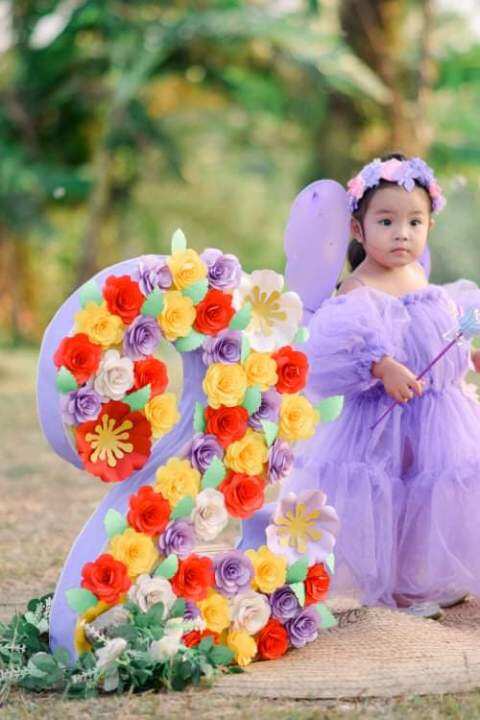number standee 2ft size with paper flowers | Lazada PH