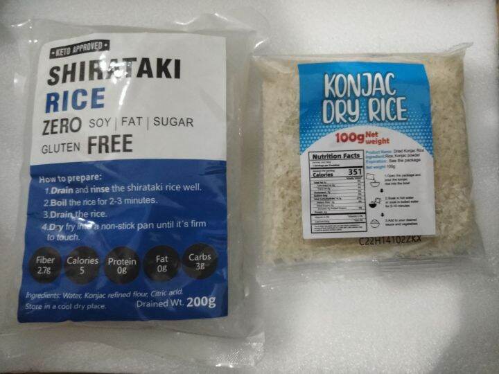 200g Shirataki Konyaku Konjac Rice & Dried Rice 100g Substiture Zero ...
