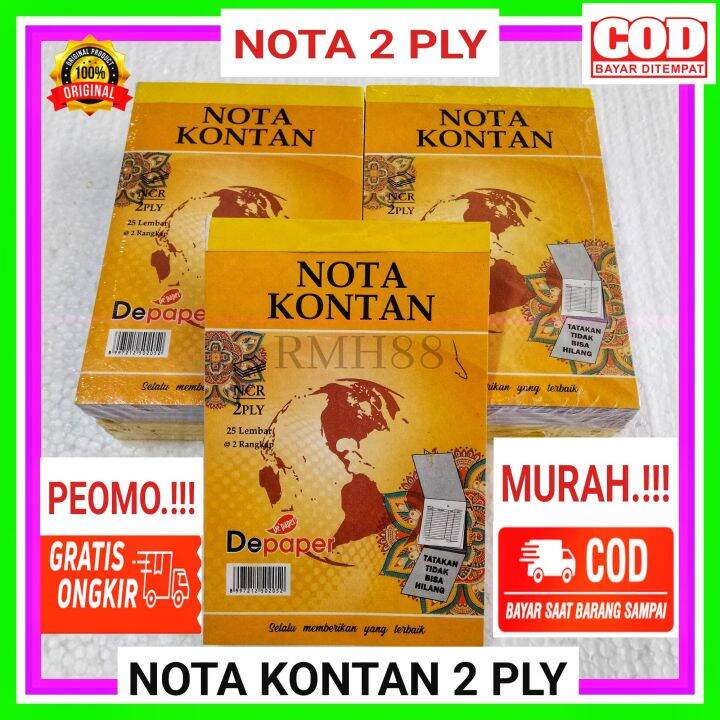 Nota Kontan 2 Ply Kecil Murah 1 Pak Isi 10 Buku D'PAPER/VISION | Lazada ...