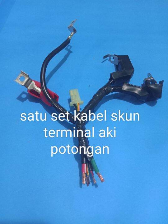 satu set kabel skun terminal aki Supra fit original potongan | Lazada ...