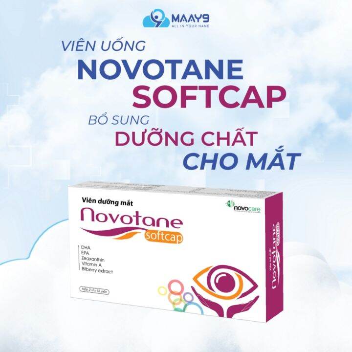 Viên uống Novocare Novotane softcap tăng cường thị lực, giảm mỏi mắt ...
