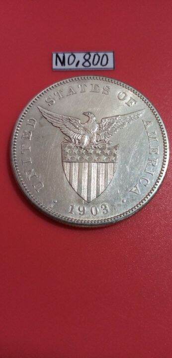 (NO.800)1903S ONE PESO USPI Silver coins sharp details genuine | Lazada PH