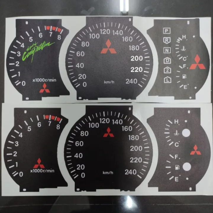 Sticker Panel Meter Proton Wira Mitsubishi Design Manual & Auto Gauges ...