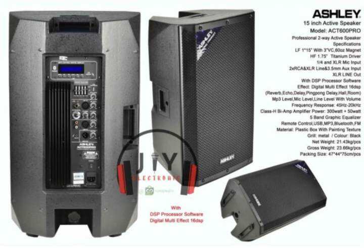 Speaker Aktif 15 inch Ashley ACT600PRO ACT 600PRO ACT-600PRO original | Lazada Indonesia