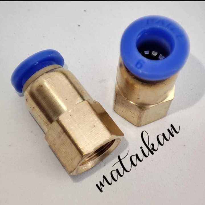 Fitting Pneumatic PCF6 01 Fitting 1/8 Selang 6mm | Lazada Indonesia