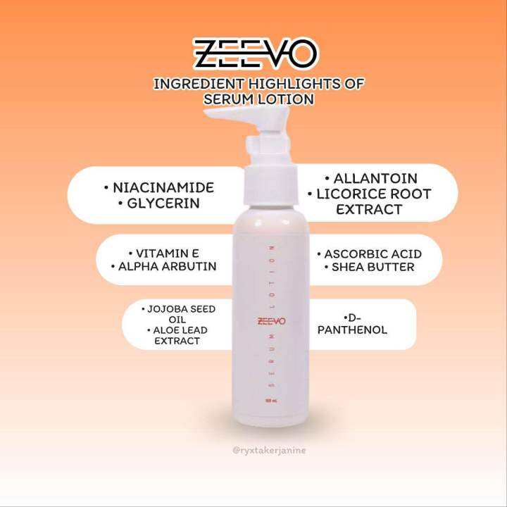 ZEEVO - SERUM LOTION 100ml | Lazada PH
