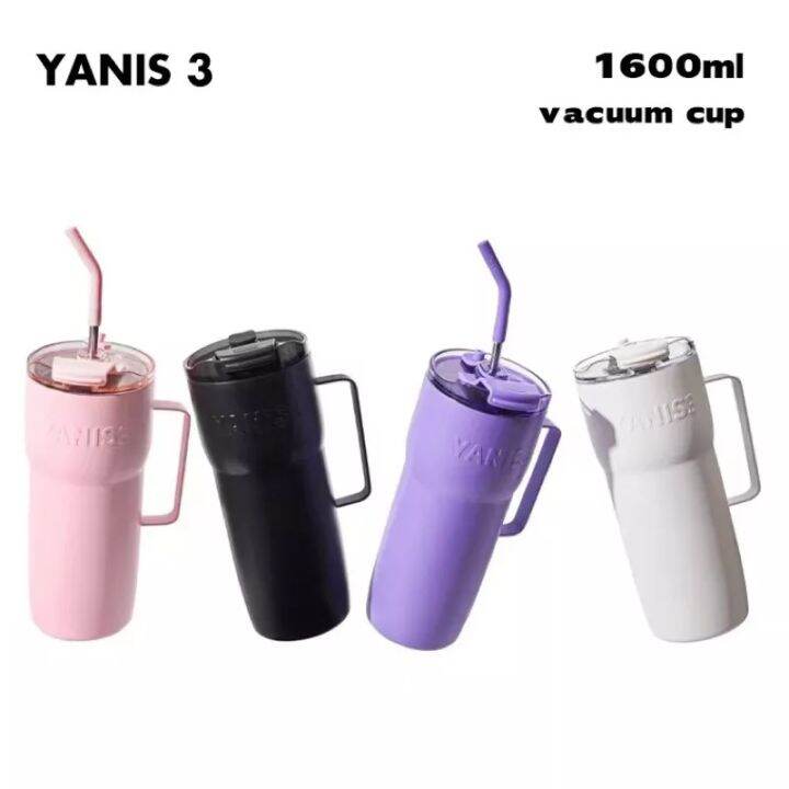 YANIS3 แก้วเก็บความเย็น-ความร้อน ขนาดใหญ่ความจุ1600ml สแตนเลส316 อย่างดีทำความสอาดง่ายมีรุ่นมือ ...