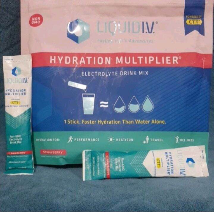 Liquid IV Hydration Multiplier Electrolyte Powder Drink Mix 16 Grams ...