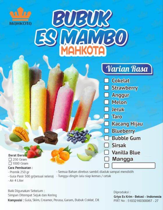 Bubuk es lilin ,wawan,kiko ,mambo 250 gr | Lazada Indonesia