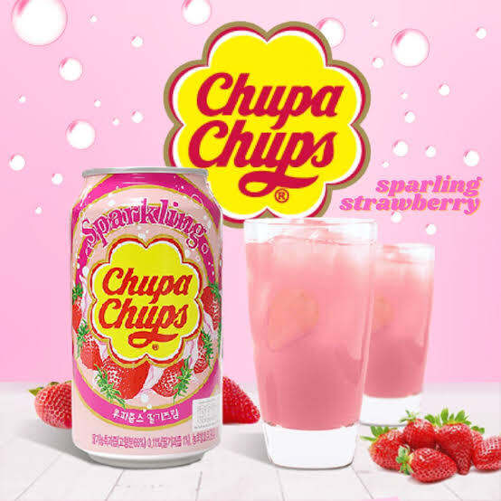 Chupa Chups 345ml (Korean Chupa Chups Sparkling Strawberry Drink ...