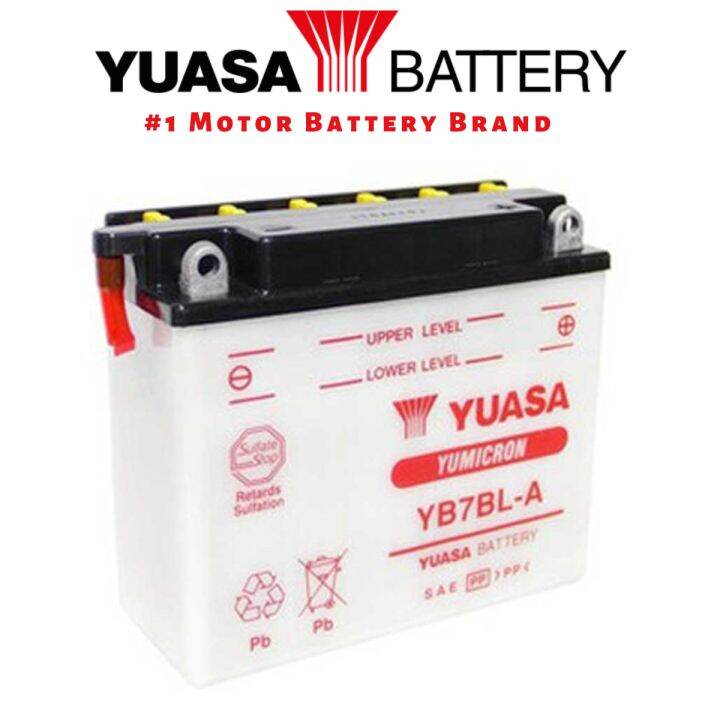 YUASA YB7BL-A Motorcycle Battery for Honda TMX 125 Alpha and CB125 ...