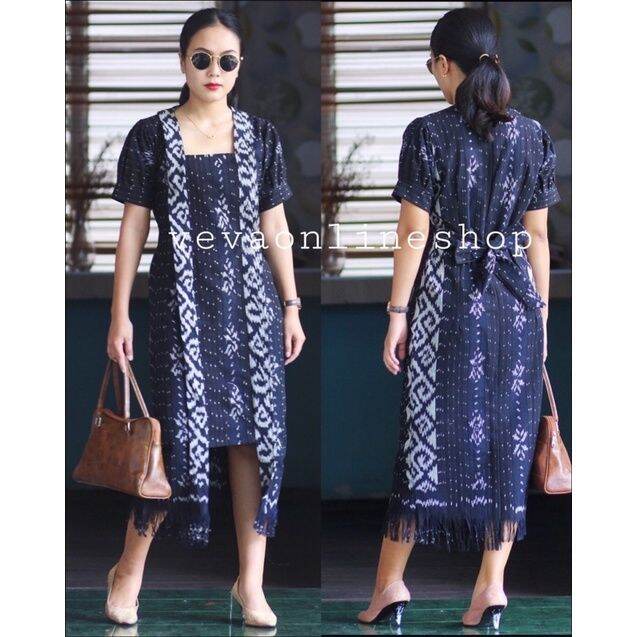 Okta Qween Dress Tenun Ikat Tangan Troso Jepara PREMIUM TEBAL, PADAT, TIDAK MUDAH ROBEK DAN ...