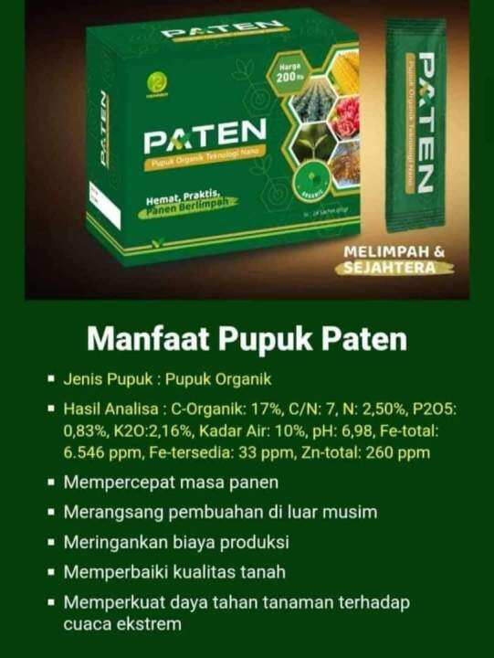 Paten Pupuk Teknologi Nano 1 Box isi 24 sachet | Lazada Indonesia