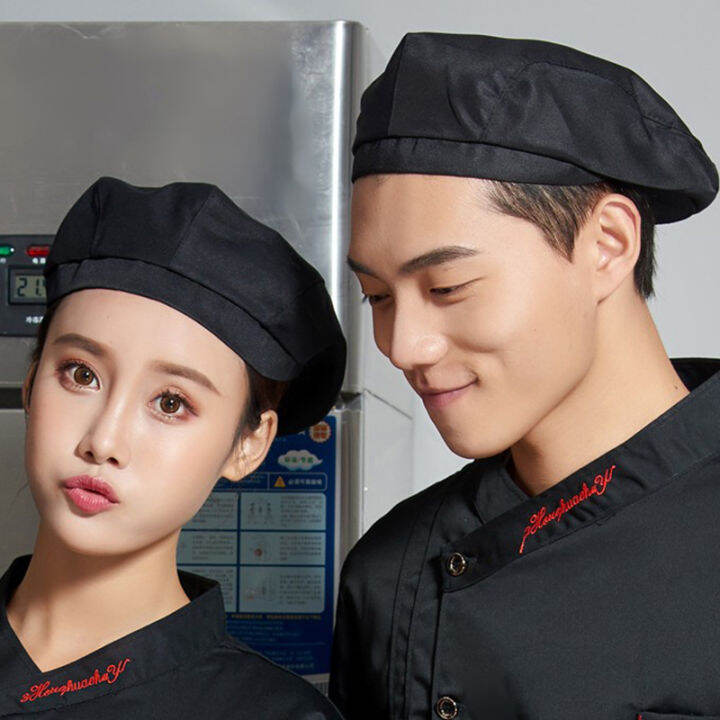 Hotel Chef Work Cap Men and Women Beret Restaurant Milk Tea Hot Pot ...